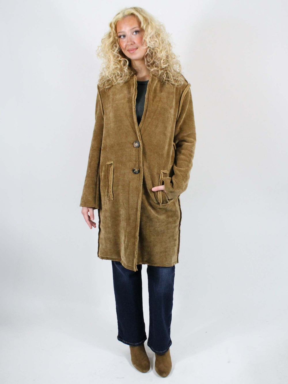 Stand Collar Corduroy Car Coat – Bliss